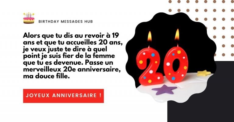 101+ Joyeux Anniversaire 20 ans Texte